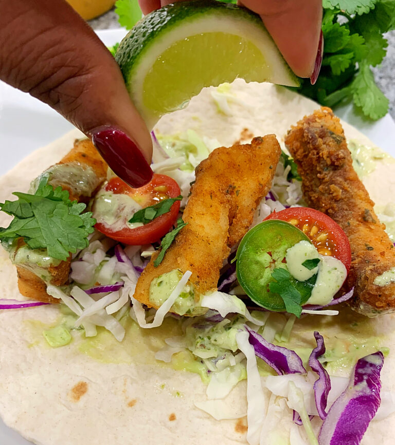 Red Fish Tacos with Avocado Salsa - DA' STYLISH FOODIE