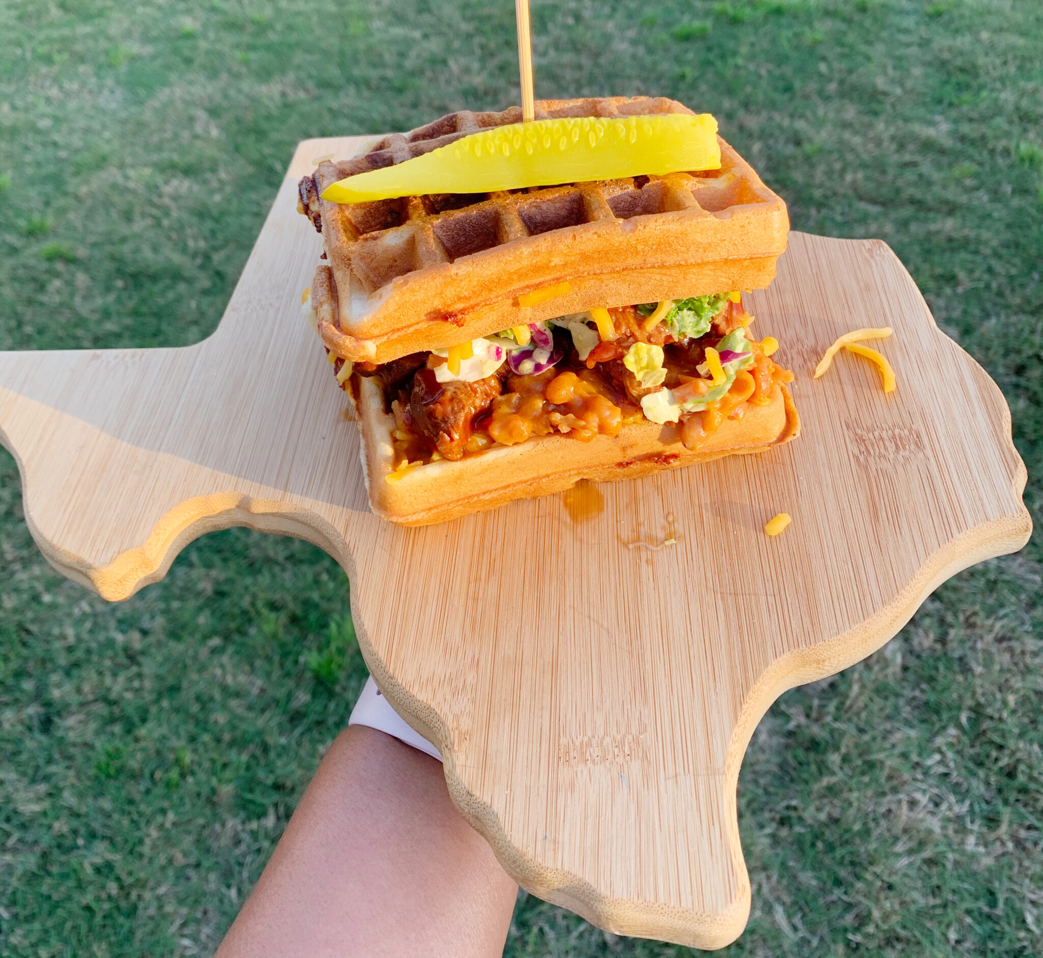 Pre BBQ Roast Waffle Sandwich - DA' STYLISH FOODIE