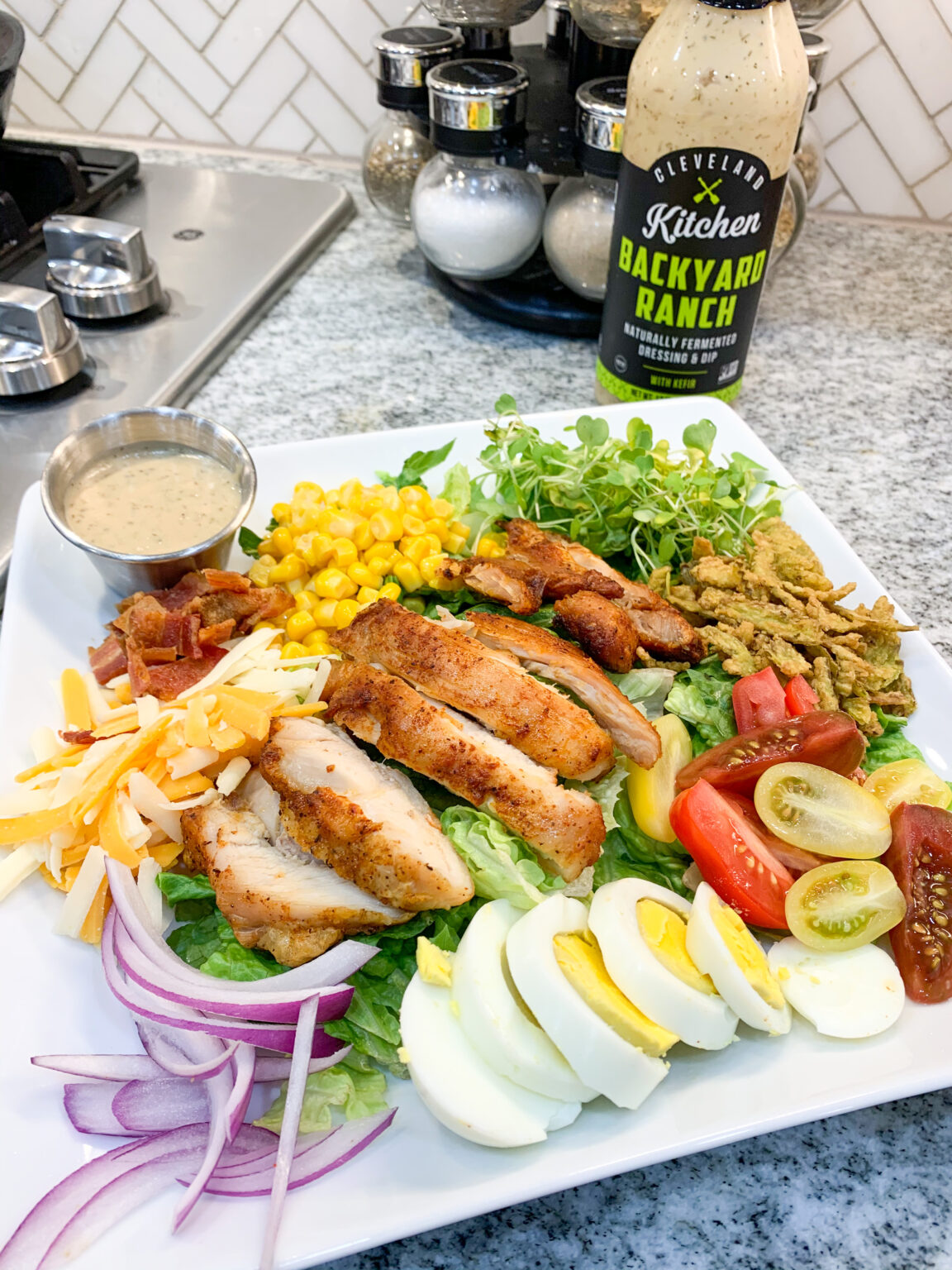 Crispy Chicken Ranch Salad - DA' STYLISH FOODIE