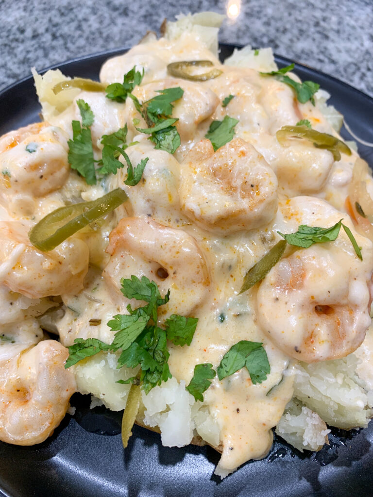 Shrimp Alfredo Potato | DA' STYLISH FOODIE
