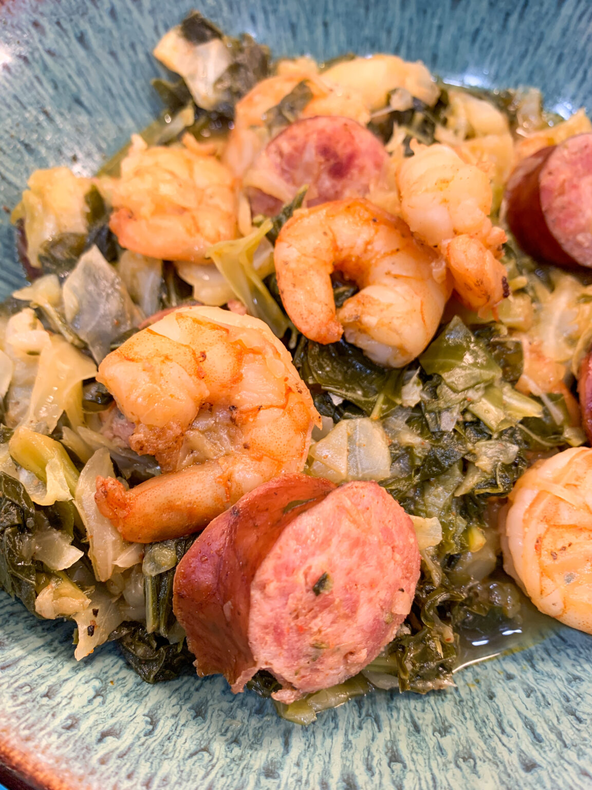 Cajun Collard Green & Cabbage - DA' STYLISH FOODIE